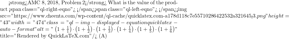 AMC 8 Algebra Questions - Year wise - Cheenta