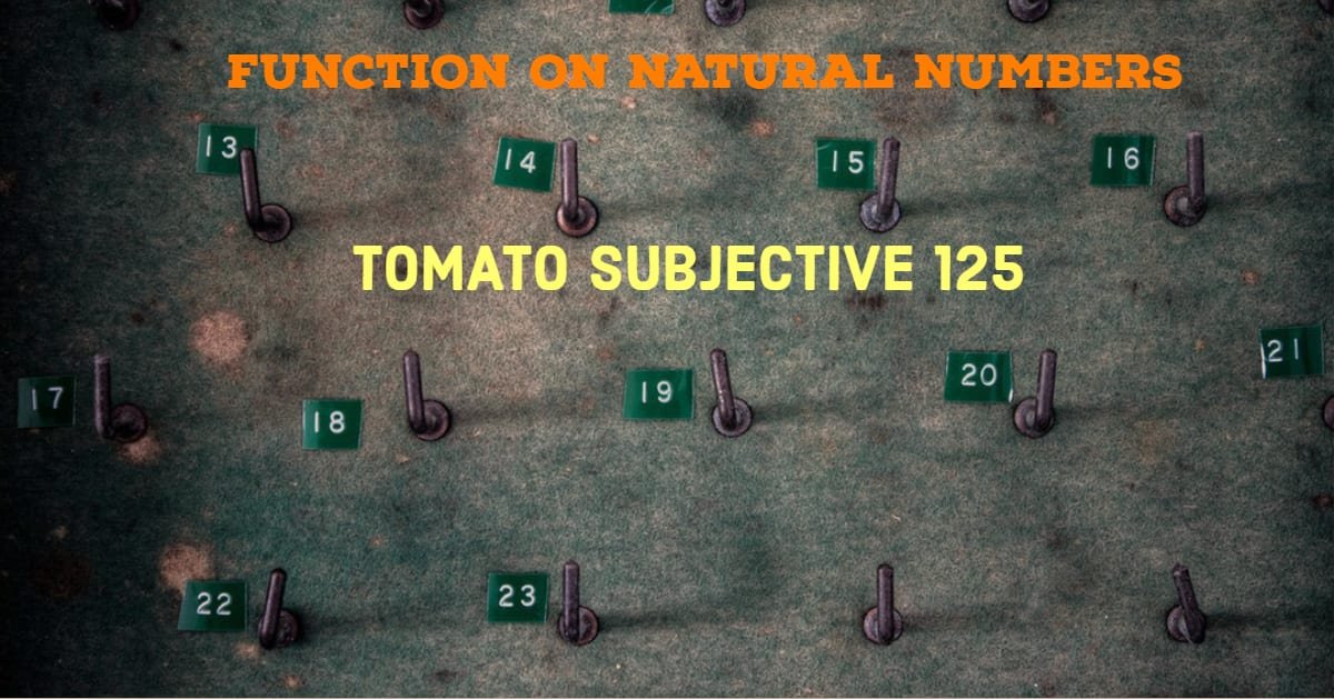 Test of Mathematics Solution Subjective 125 - Function on Natural ...