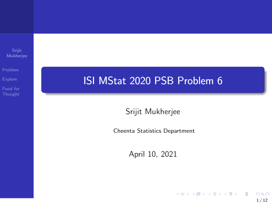 ISI MStat 2020 PSB Problem 6 Problem & Solution - Cheenta Academy
