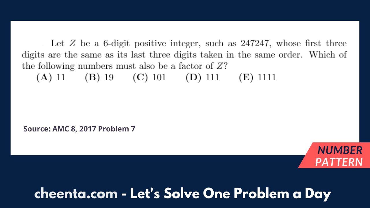 AMC 8 & Mathcounts Problem Resources | One Problem a Day - Cheenta Academy