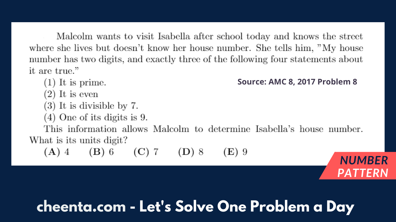 AMC 8 & Mathcounts Problem Resources | One Problem a Day - Cheenta Academy