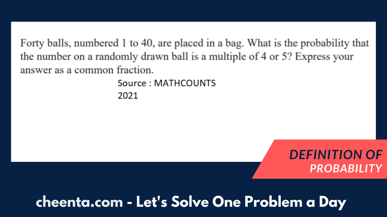 AMC 8 & Mathcounts Problem Resources | One Problem a Day - Cheenta Academy