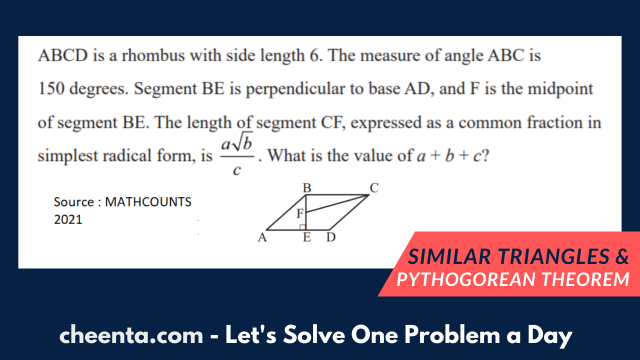 AMC 8 & Mathcounts Problem Resources | One Problem a Day - Cheenta Academy