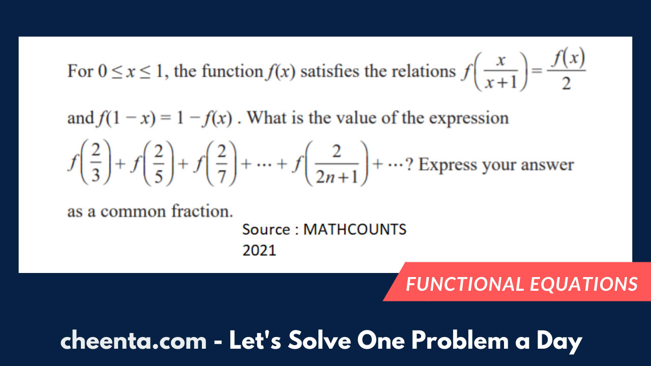 AMC 8 & Mathcounts Problem Resources | One Problem a Day - Cheenta Academy