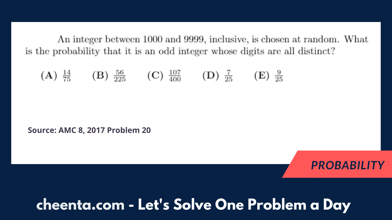 AMC 8 & Mathcounts Problem Resources | One Problem a Day - Cheenta Academy