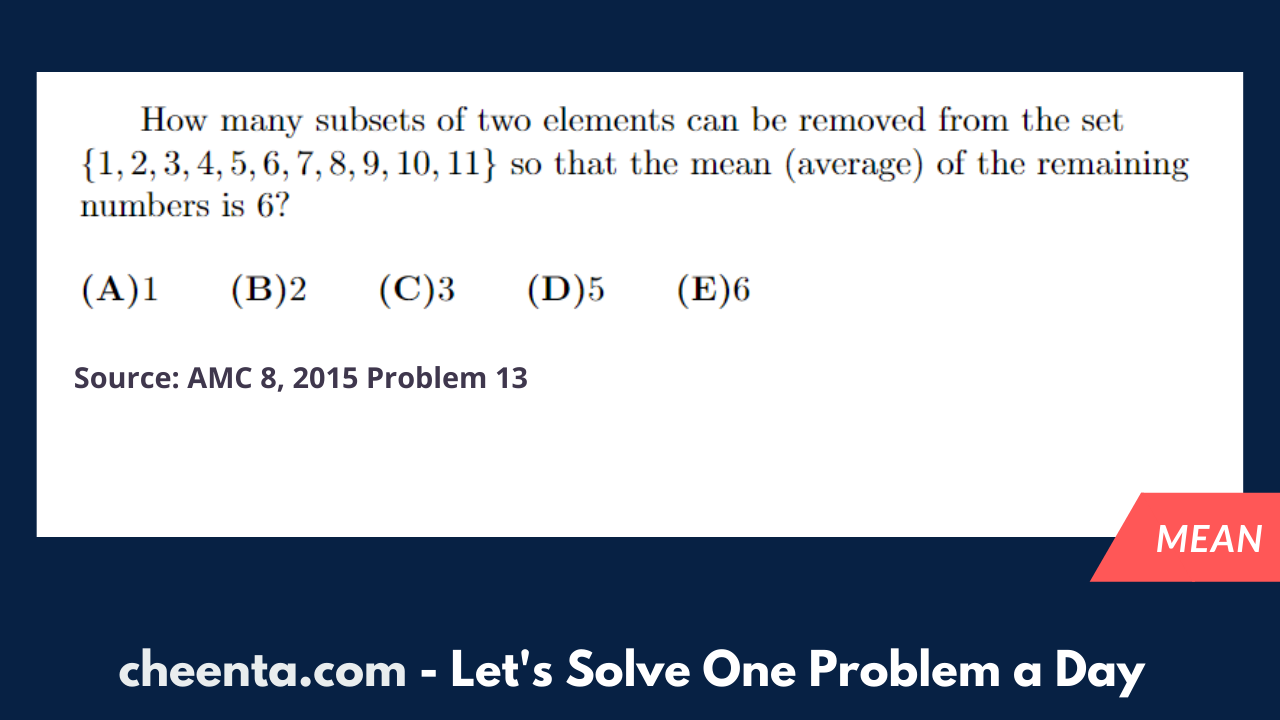 AMC 8 & Mathcounts Problem Resources | One Problem a Day - Cheenta Academy