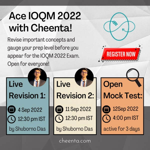 IOQM 2022 Live Revision Sessions by Shuborno Das - Cheenta Academy