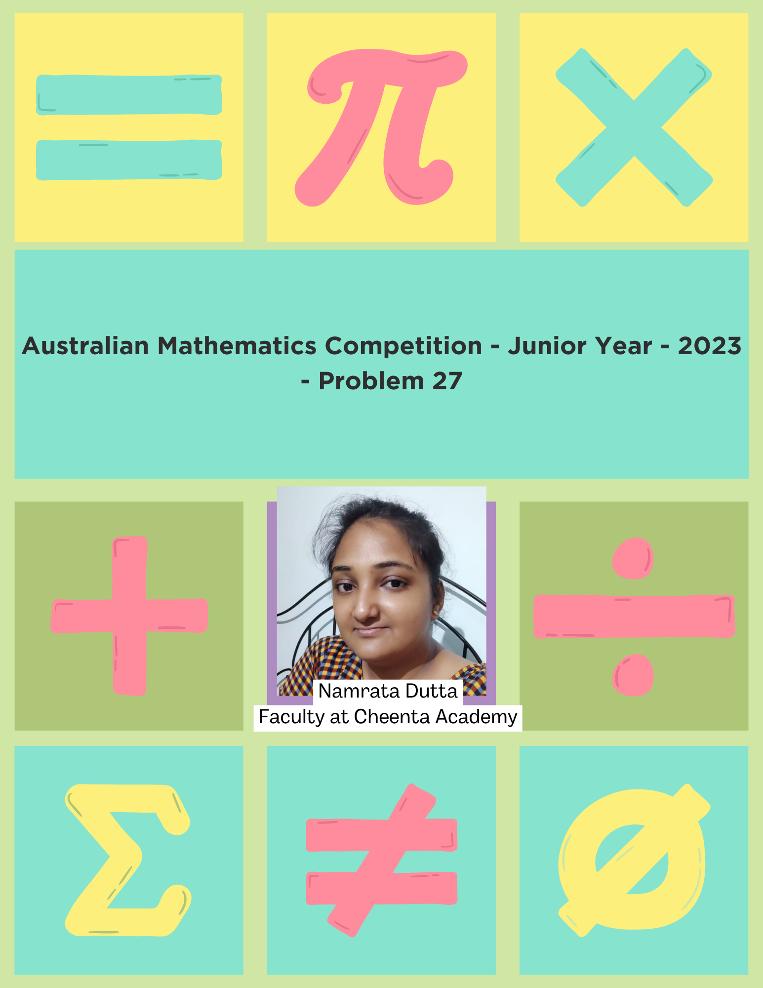 Problem 27: Australian Mathematics Competition 2023 – Junior Year - Cheenta Academy