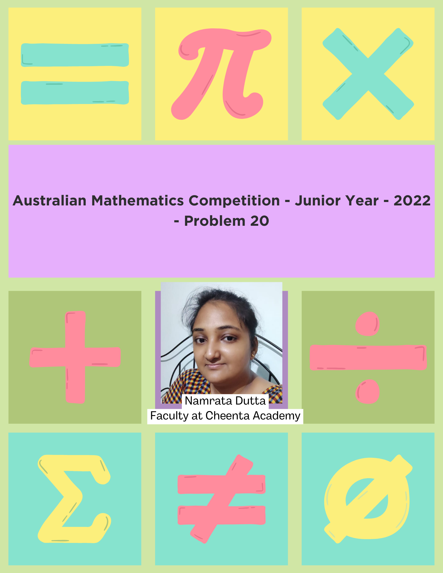Problem 20: Australian Mathematics Competition 2022 – Junior Year ...